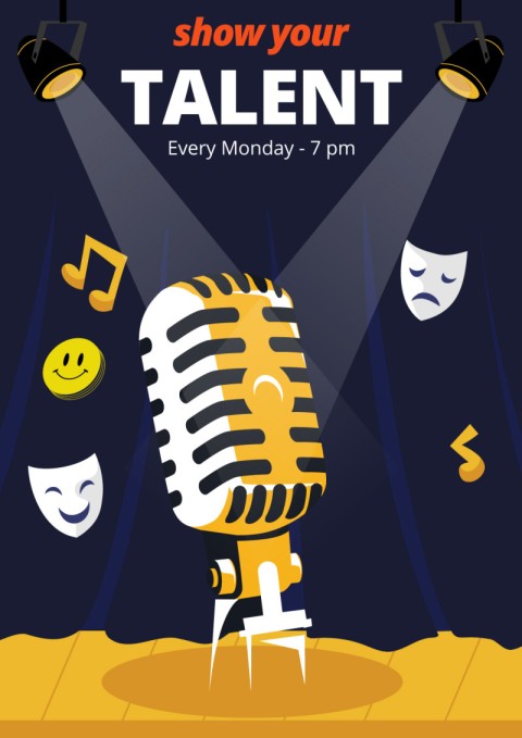 Free Vector Talent Show Poster Design Template - Photo #482 - Mepiks ...